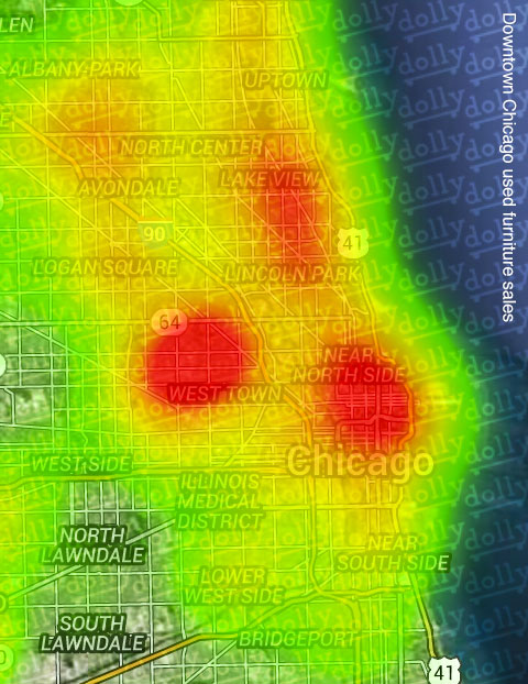 Heat Maps of Used Furniture Sales in Chicago