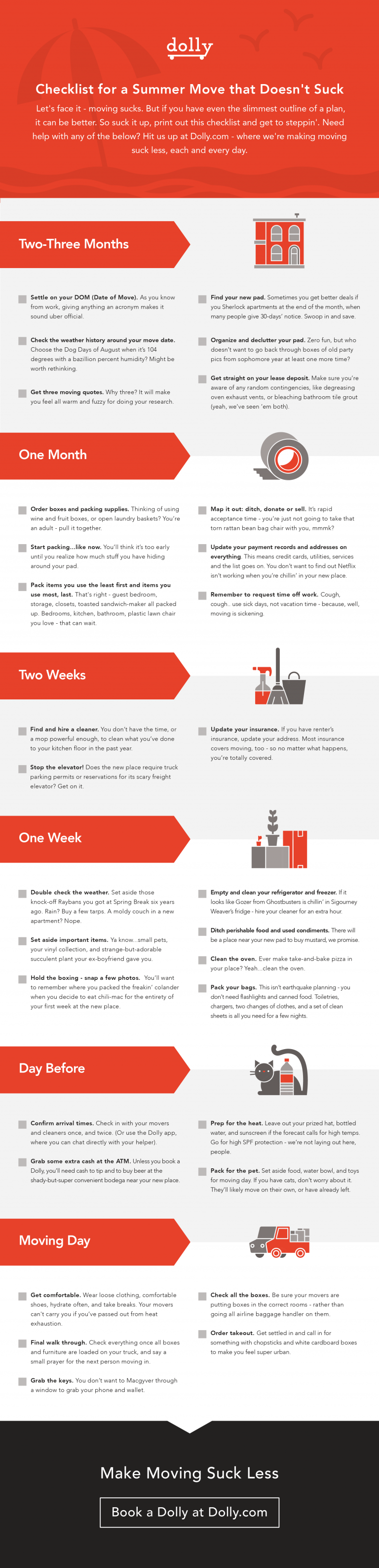 Tips for Moving: How to Plan a Summer Move that Doesn't Suck | Dolly