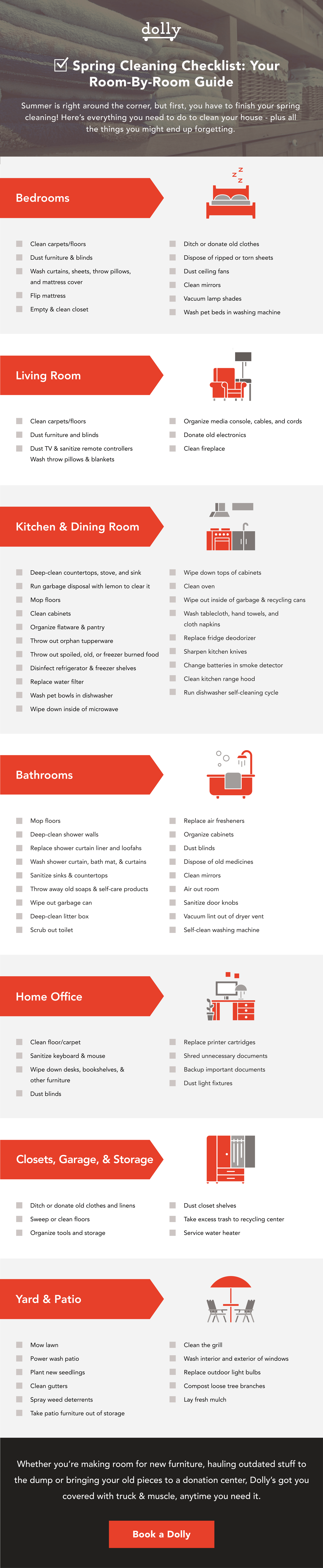 Your Room-By-Room Spring Cleaning Checklist [Infographic] | Dolly Blog